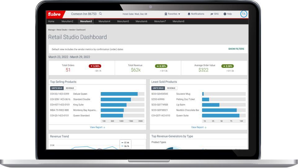 Sabre brings future retailing to hotels with SynXis Retail Studio